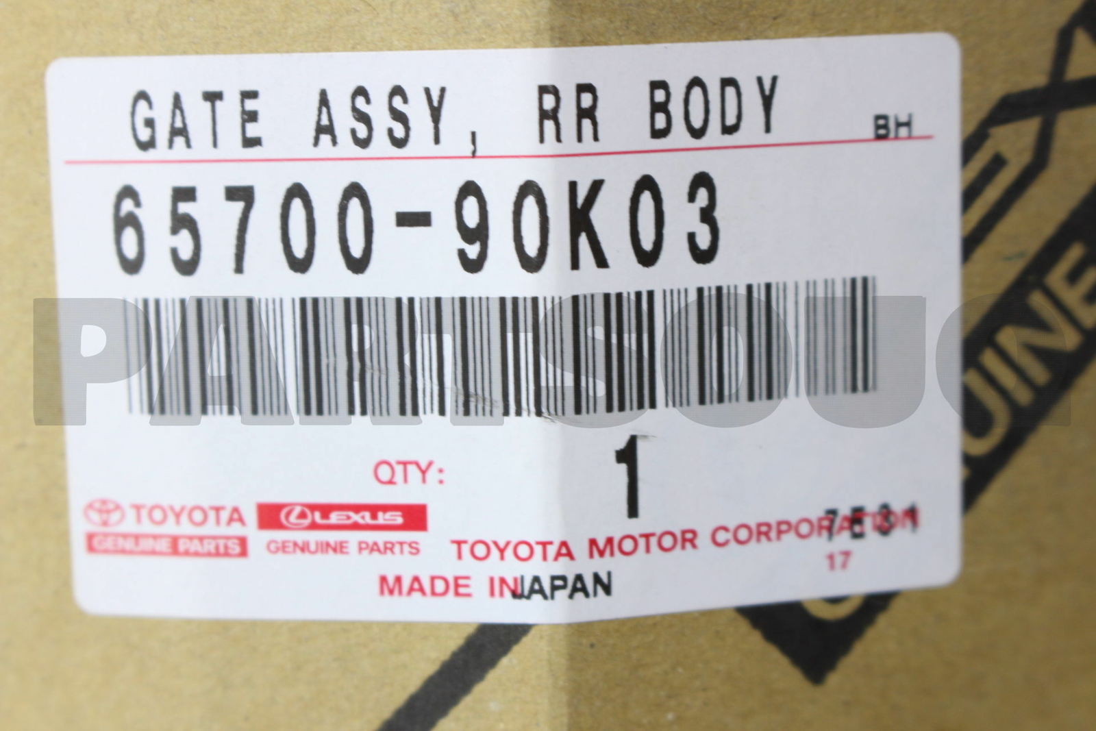 6570090K03 Genuine Toyota GATE ASSY, REAR BODY TAIL 65700-90K03 | eBay