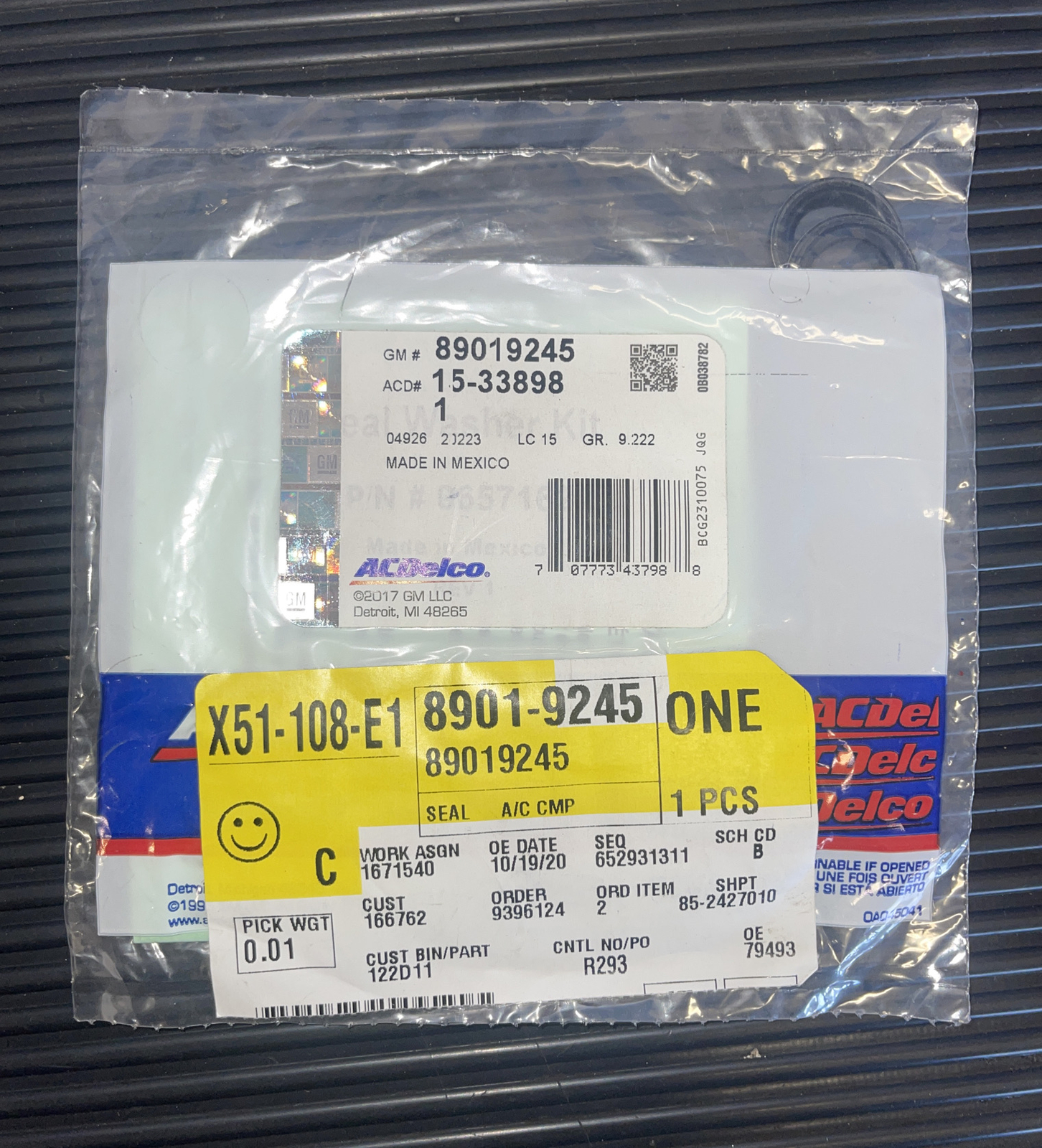 A/C Expansion Valve Seal ACDelco GM Original Equipment 15-33898 for ...