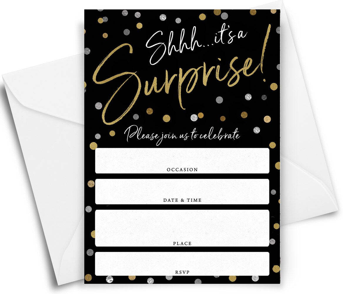 Shhh Surprise Bridal Shower Bold Surprise Invitations