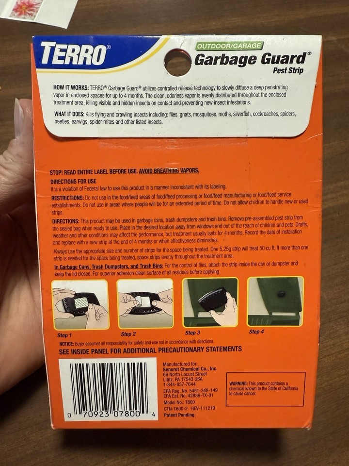 Terro T800 Garbage Guard Trash Can Insect Killer Kills Flies Maggots ...