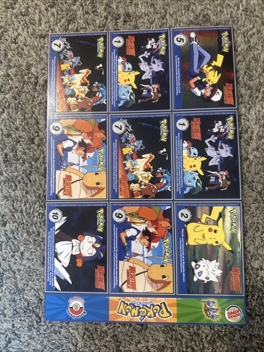 1999 Burger King Pokemon Card Uncut Sheet #8 Mewtwo Strikes Back ...