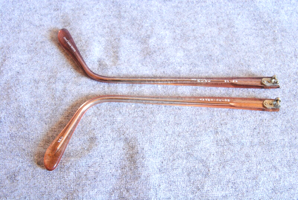 osca vintage eyeglass temples pair maverick brown fade 140 | eBay