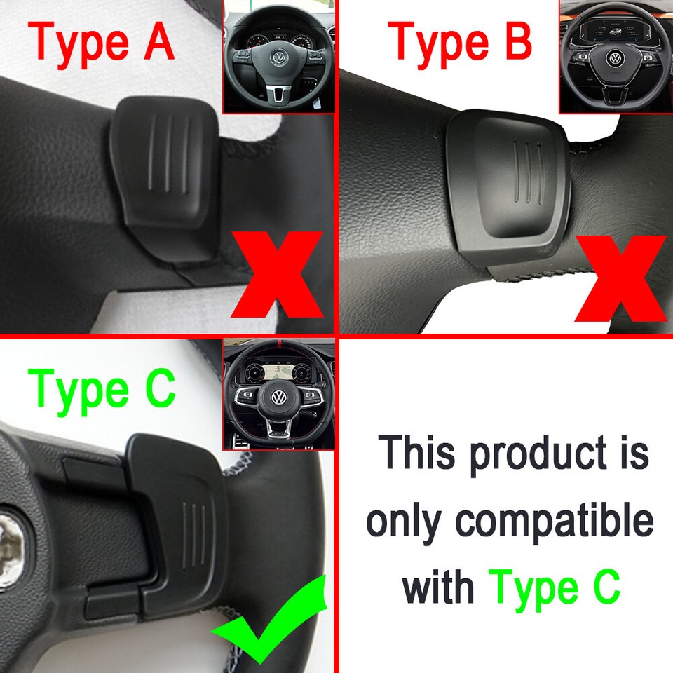 Red Car Shift Paddle Shifter Extended For VW GOLF GTI R GTD GTE MK7 7 ...