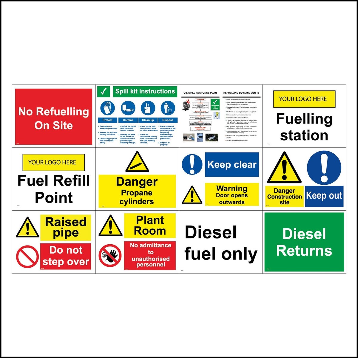 Spill Containment Signs