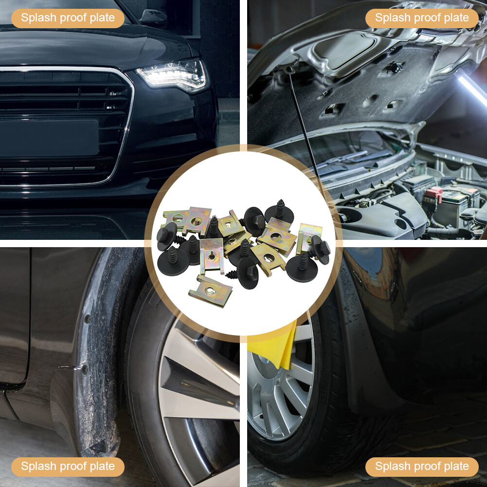 60pcs Self Tapping Car Screw Tab Kit Professional U Type Clip Hex Head ...