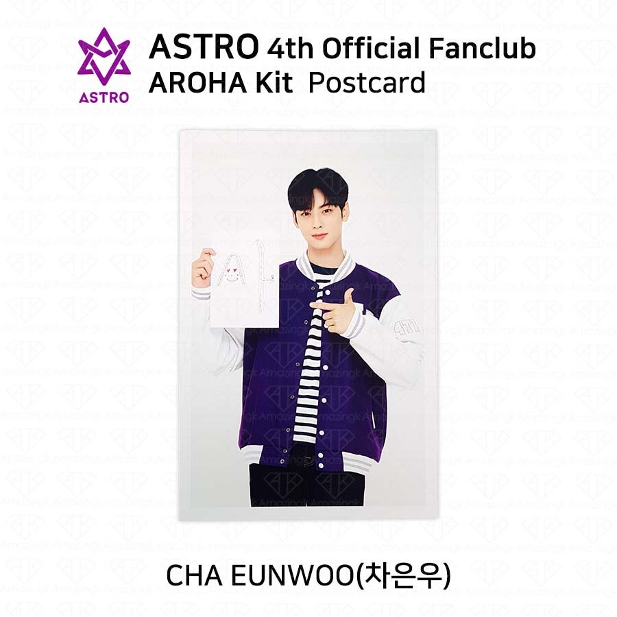 ASTRO 4th Official Fanclub AROHA Kit Member Set Postcard Sticker CHA ...