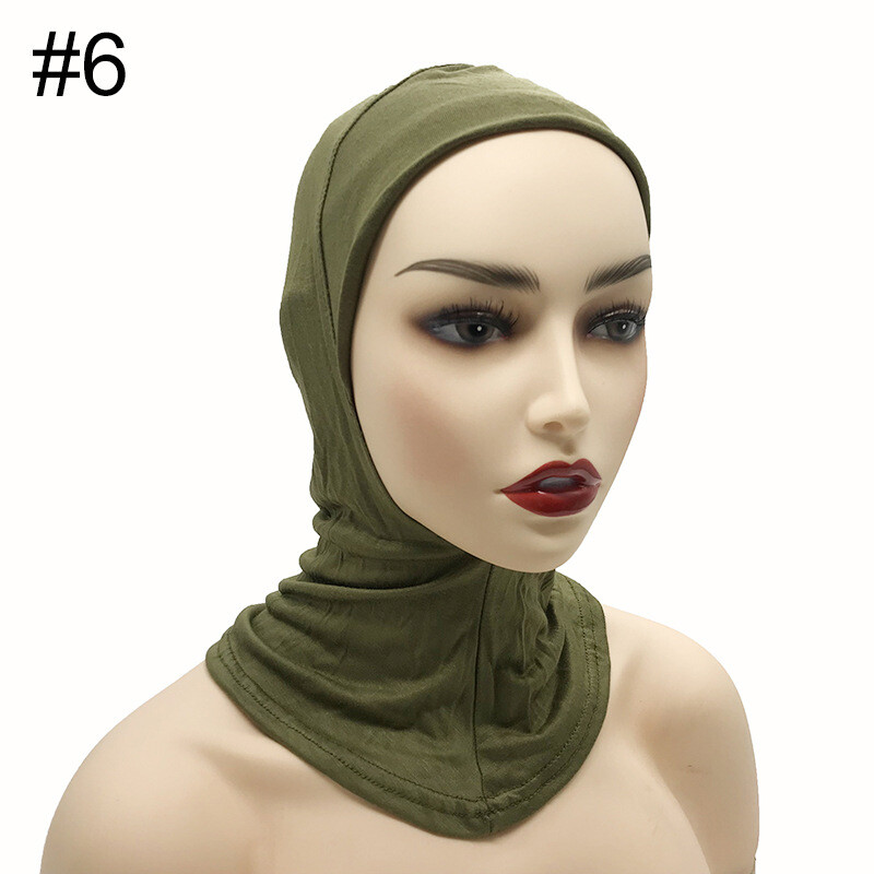 Women's Under Scarf Hat Cap Bone Bonnet Ninja Hijab Islamic Neck Covers ...