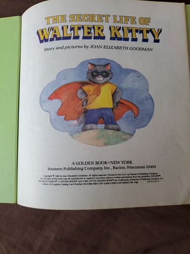The Secret Life of Walter Kitty 1986 Big Little Golden Book Kids Super ...