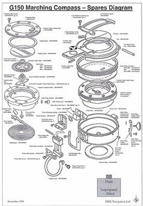 Stanley Brass G150 Prismatic Military Marching Compass Spare Parts ...