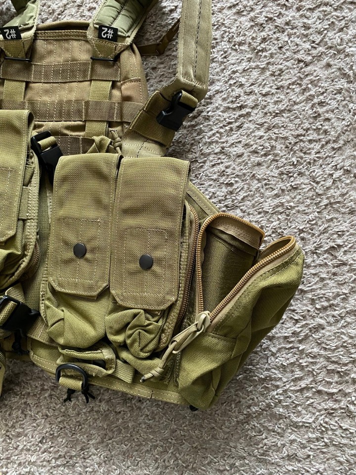 LBT Gold Tag khaki black buckle Split Front Chest Rig and EI Assault ...