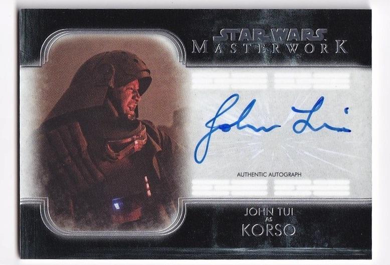 2020 Topps Star Wars Masterwork Autograph John Tui As Korso | eBay