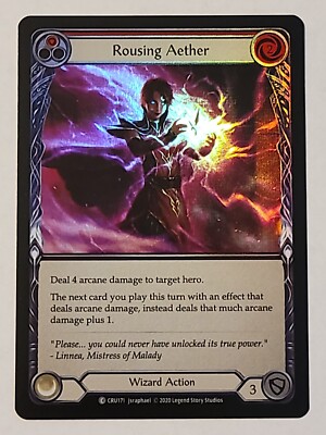 Rousing Aether Foil (Red) Crucible Of War 1st Edition Flesh And Blood ...