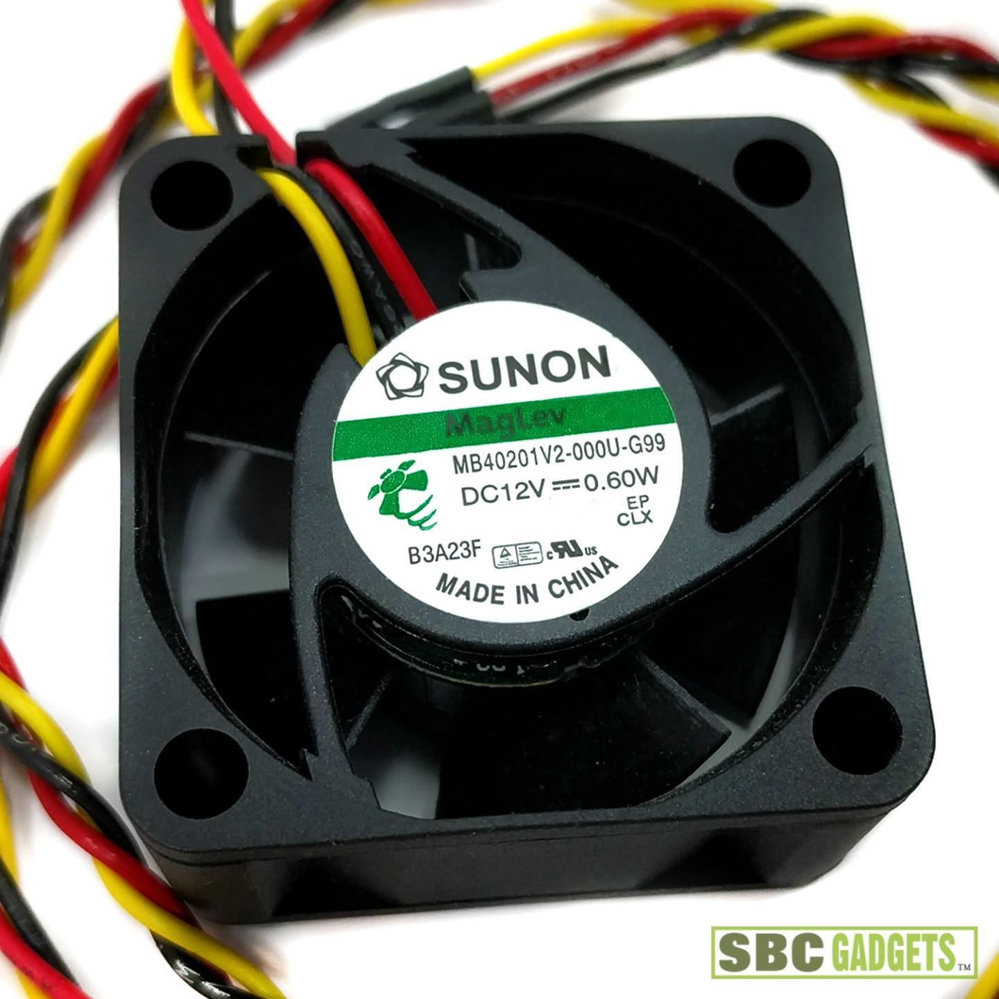Sunon 40mm x 40mm x 20mm Vapo-Bearing Fan, 3 Wire Pin (P/N: MB40201V2 ...