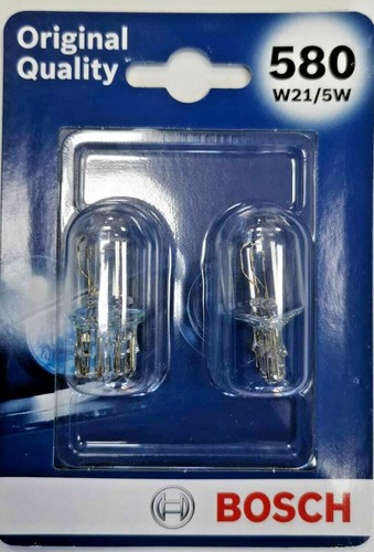 BOSCH BULBS LIGHT REAR BRAKE BULB T20 580 21/5W 12V LARGE CAPLESS TWIN ...