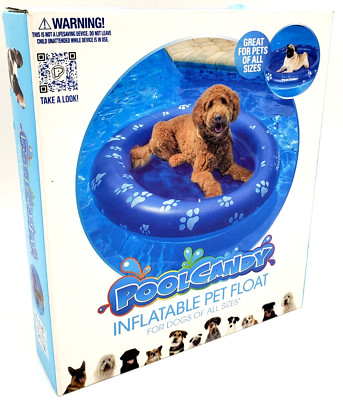 POOL CANDY INFLATABLE PET FLOAT RAFT For DOGS Of ALL Sizes TO 100 LBS ...
