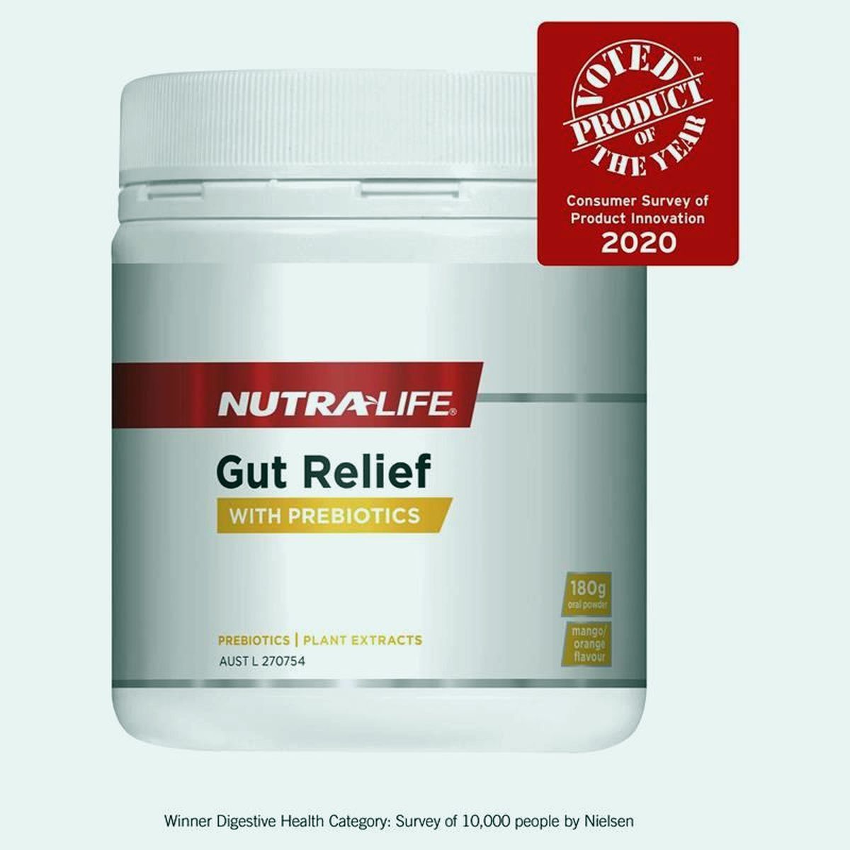 NUTRA-LIFE GUT RELIEF 180G NUTRALIFE HEALTH WITH PREBIOTICS POWDER ...