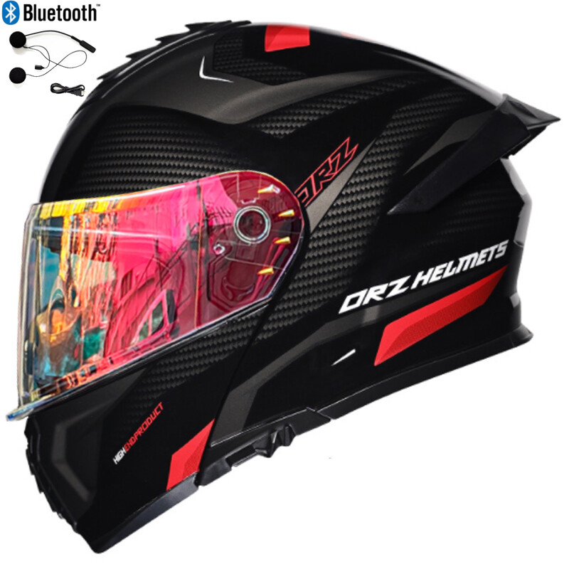 DOT Bluetooth Flip Up Modular Motorcycle Helmet ATV Cruiser Motorbike ...