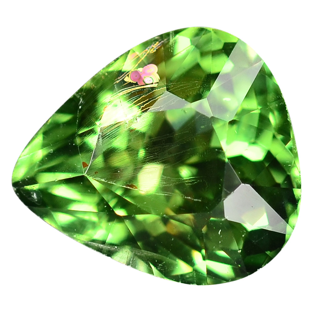 2.06 Ct. Beautiful Natural Pear Shape Intense Green Apatite WITH GLC ...