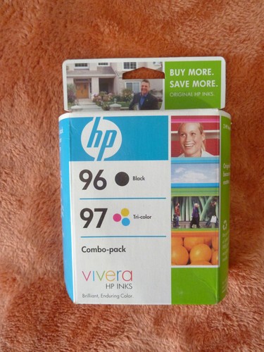Genuine HP 96 Black + HP 97 Tri-Color Ink Cartridges 2 Combo Pack ...