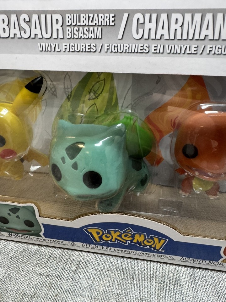 Funko Pop Games! - Pokémon Starters 4 Pack Pikachu Bulbasaur Charmander ...