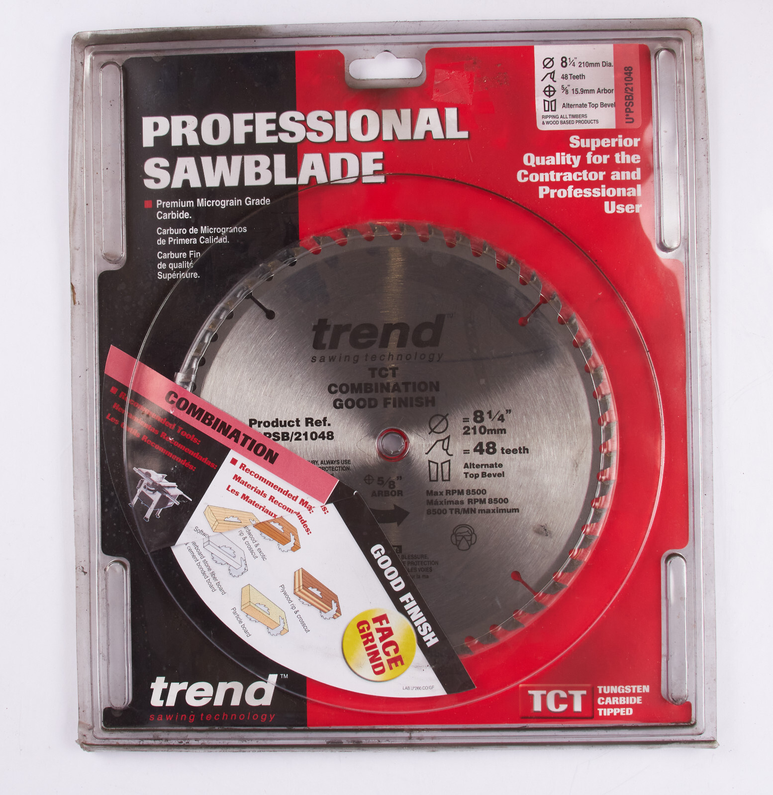 Trend PSB/21048 Professional Saw Blade 8-1/4" by 48 Tooth 5/8" arbor | eBay