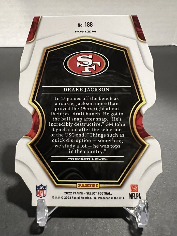 2022 Panini Select DRAKE JACKSON RC Silver PRIZM Die Cut Premier #188 ...