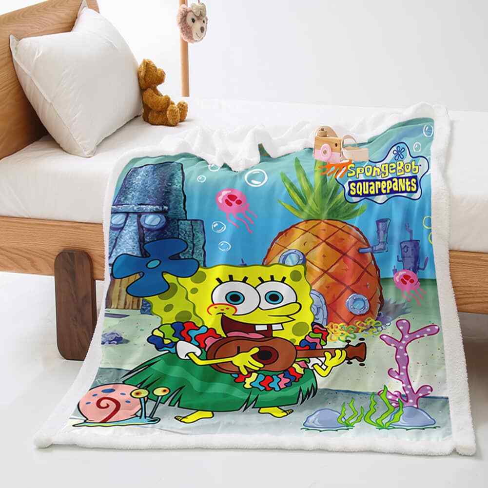 Spongebob Blanket And Pillow