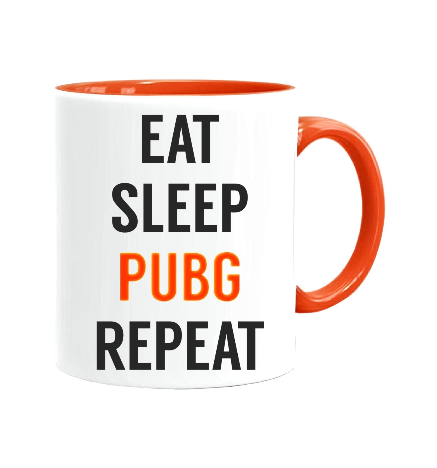 Selection of PUBG Mugs With Orange Handle by Forever Personal Designs ...