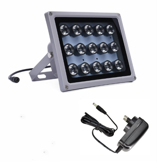 12V 30W Night vision 15 LED IR Infrared Illuminator Lamp Light For CCTV ...