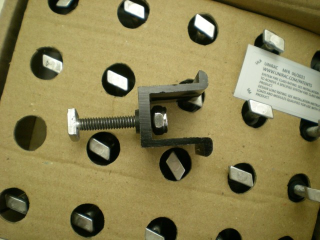 Unirac 302030D SolarMount Pro Series Universal Mid Clamp -black Finish ...