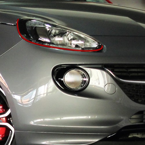 Devil Eye® Scheinwerfer Folie Rot Stripe für Opel Adam Tuning Zubehör ...