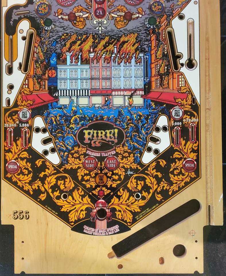 Williams Fire! Pinball Machine Game Playfield | eBay