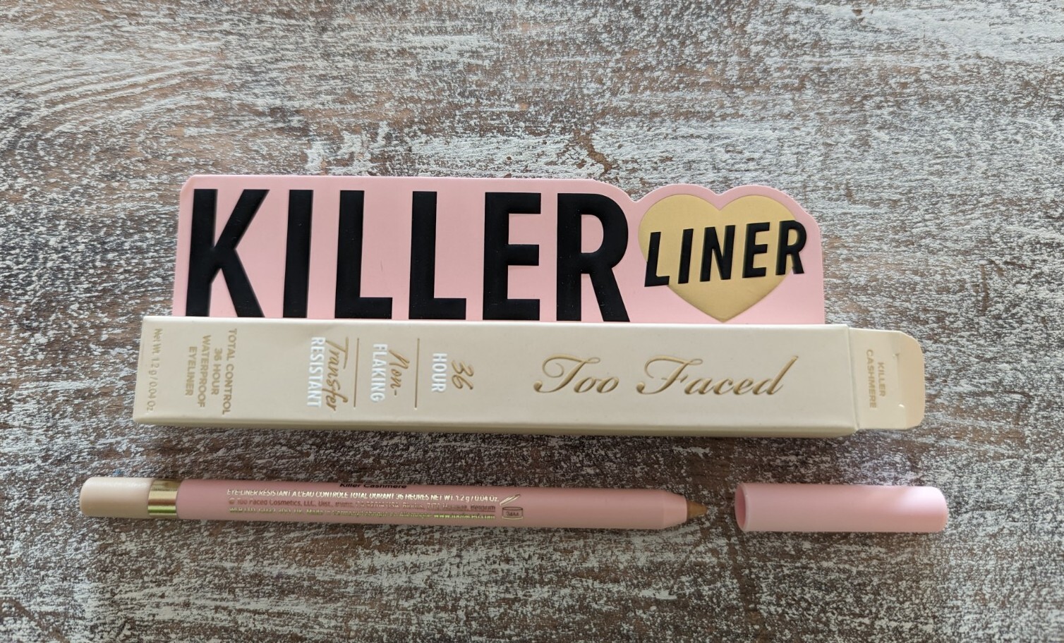 Too Faced Killer Liner 36 Hour Waterproof Gel Eyeliner Killer CASHMERE ...