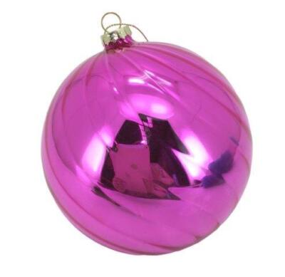 Shiny Magenta Ball Hanging 10cm Christmas Decoration | eBay