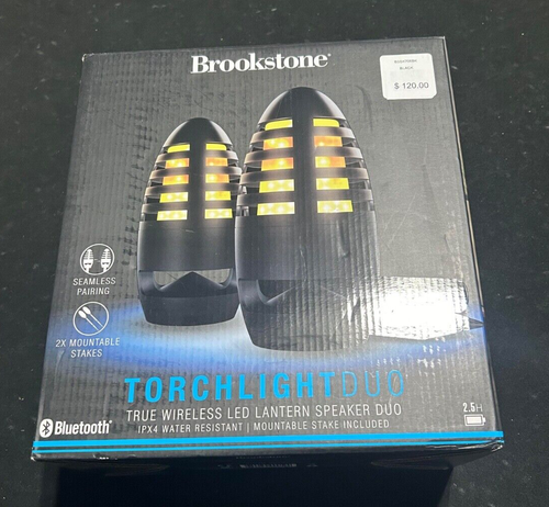 New Brookstone Torch Light True Wireless LED Lantern Speaker, Set of 2 ...