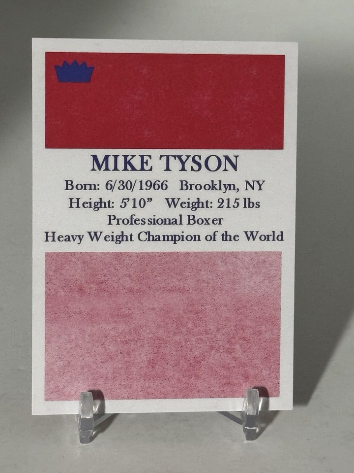 MIKE TYSON TRADING CARD 1986 FLEER STYLE HEAVYWEIGHT CHAMPION SHIPS ...