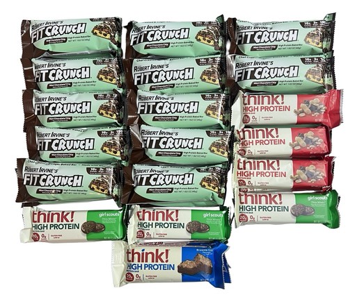Fit Crunch & Think! Protein Bars, Mixed Lot of 38 - BB: 10/06/2025+ | eBay