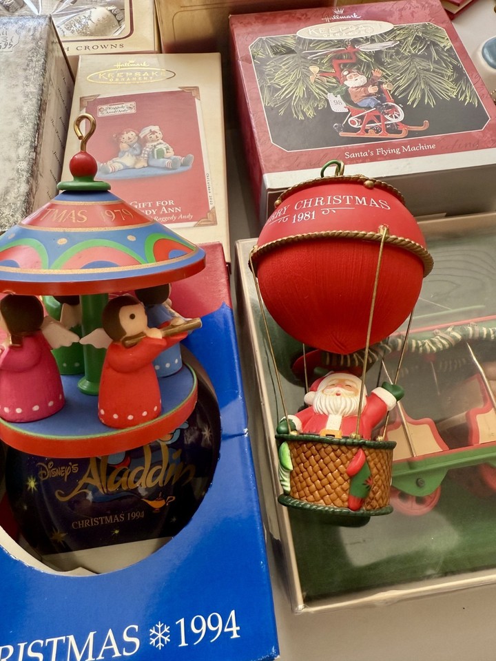 VTG Hallmark Christmas Ornaments Felt Snoopy Sesame Street Disney ...