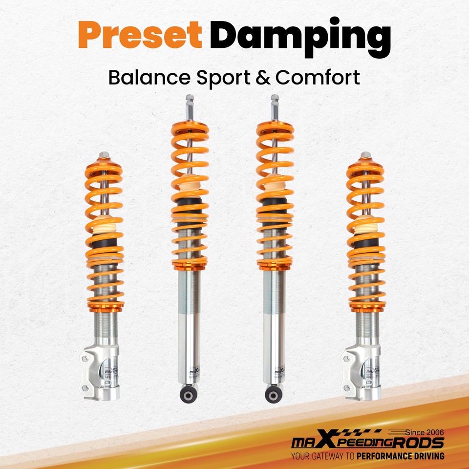 Coilovers Shocks Struts Suspension Lowering Kit For VW MK2 MK3 GOLF ...