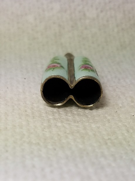 UnUsUaL ANTIQUE ENAMEL FLORAL~~ KNITTING NEEDLE COVER GUARD~~NOVELTY | eBay