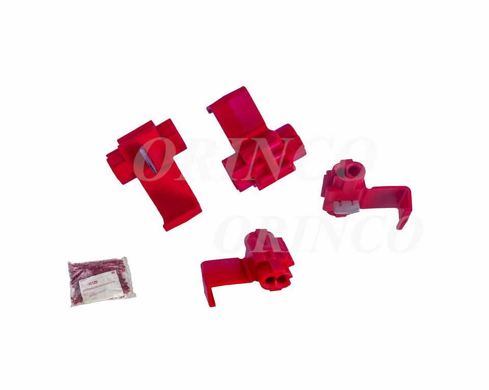 50) 3M Genuine Scotchlok 905 RED Quick Splice Wire Connectors 22-18 AWG ...