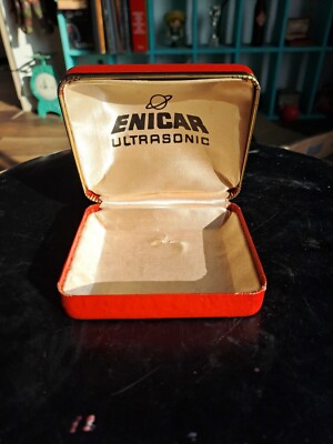 Vintage Enicar Ultrasonic Red Watch Box Red | eBay UK