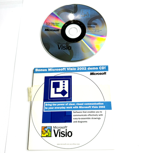 Microsoft Visio Demo CD 2002 Vintage Pc Computer Software CD Disc ...