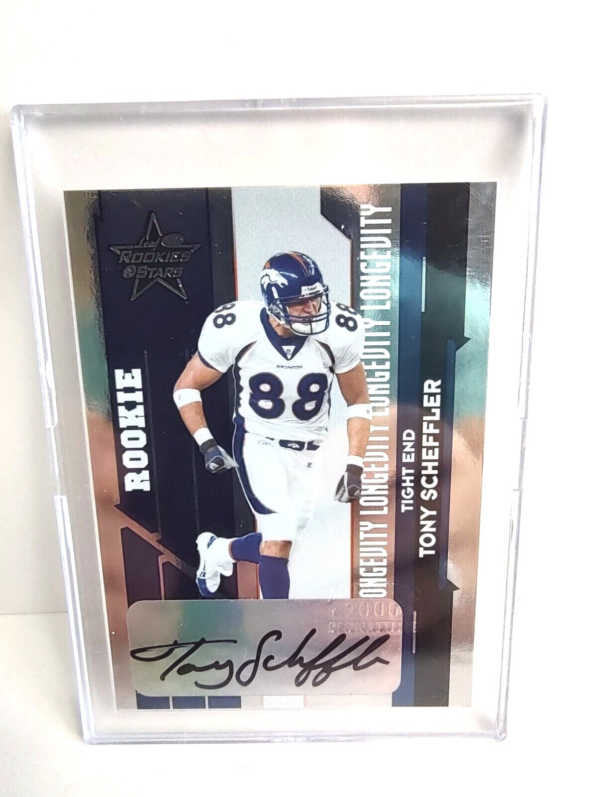 2006 Leaf Rookies & Stars Longevity Autographed RC Tony Scheffler 24/50 ...