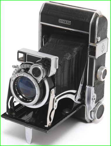Royer Teleroy 120 film folding viewfinder camera w. Som Berthiot Flor 3 ...