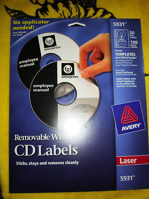 AVERY CD LABELS WHITE 5931 | eBay