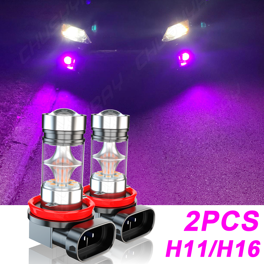 2X For Jeep Renegade 2015-2018 H11 H8 LED Headlight Pink Purple Fog ...