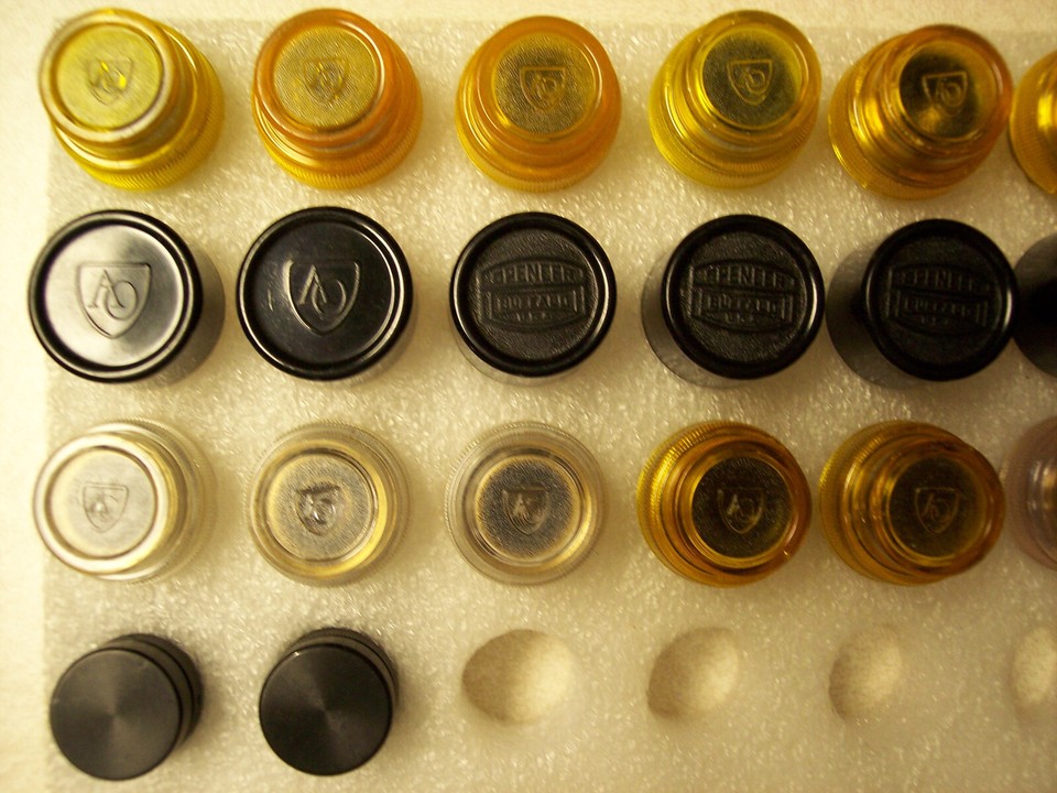 23 Vintage Microscope Objectives AO American Optical Spencer Lens Plus ...