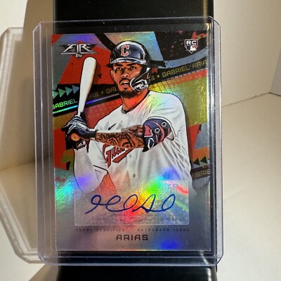 2022 Topps Fire Gabriel Arias Rookie Autograph Auto #FAARI Guardians | eBay