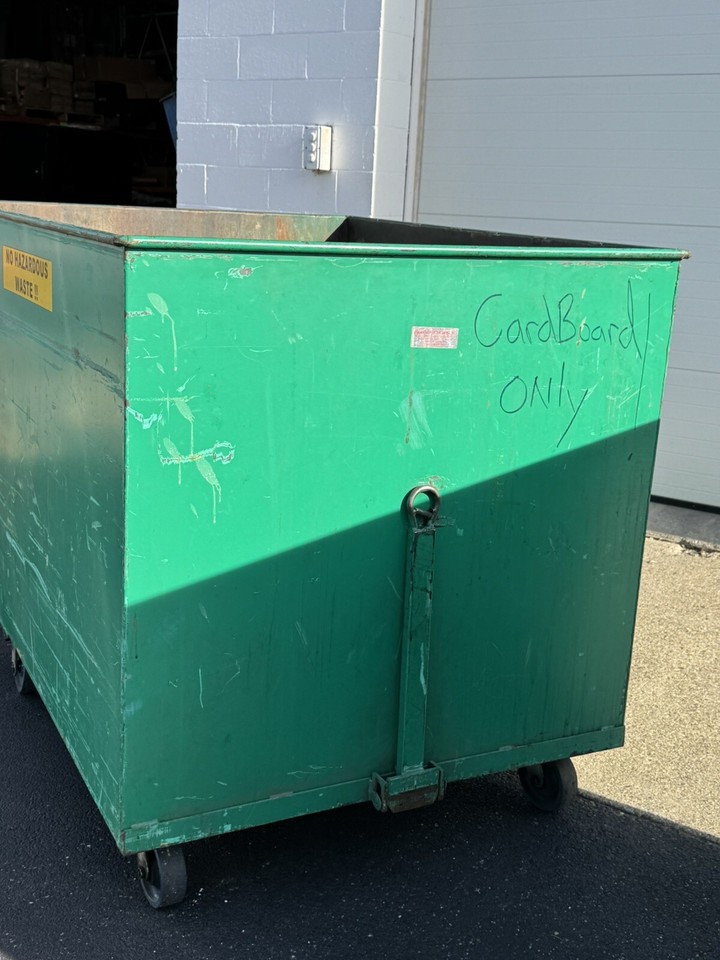 Heavy Duty Hopper, Dumpster, Steel Trash Cart, Towable, Connectable, 3 ...